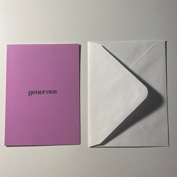 Office | Blank Card With A Purple Front Cover Generous | Poshmark